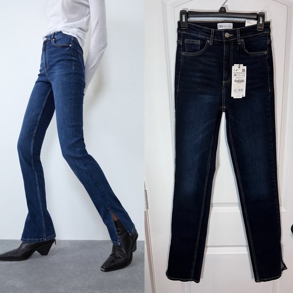 Zara | Jeans | Nwt Zara Split Skinny High Rise Full Length Jeans | Poshmark
